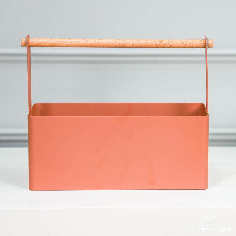 Storage Caddy with wooden grip